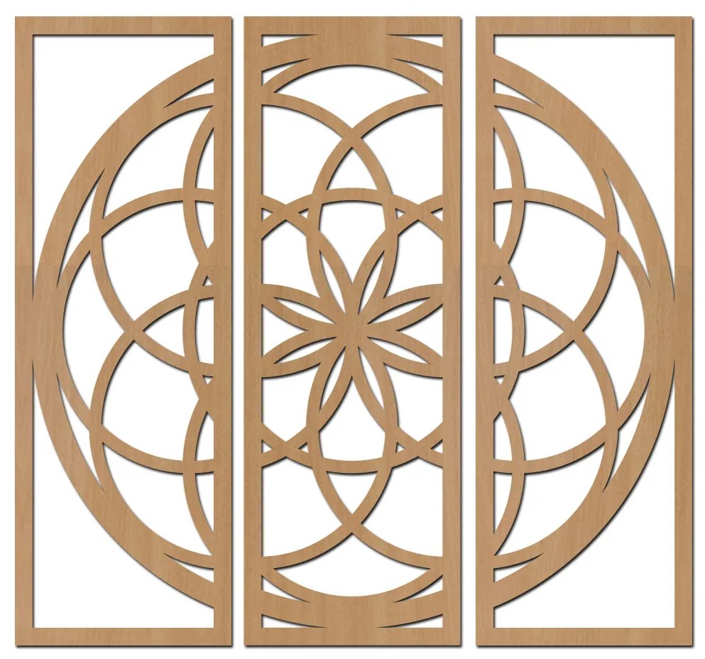 dřevo života Dřevěná mandala - VZDUCH Barevný vzor: Buk, Rozměry (cm): 70x65