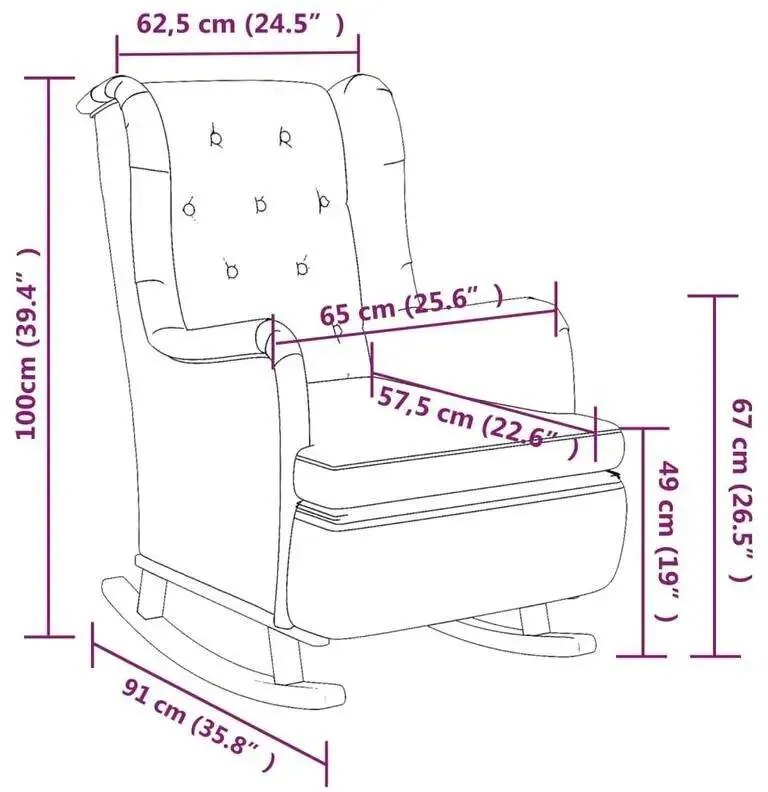 Křeslo ušák, relaxační, houpací, nohy světlé, látka šedá, NoBi HARPER