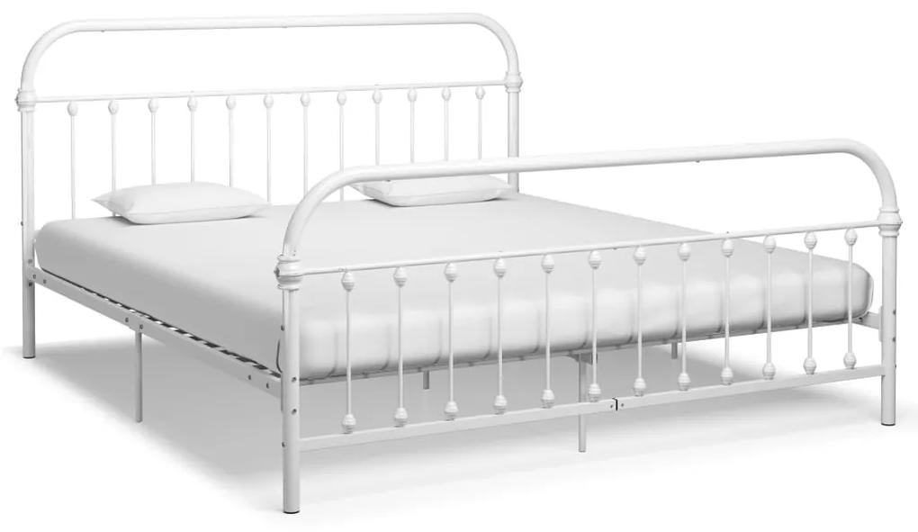 Rám postele bílý kov 180 x 200 cm,  284497