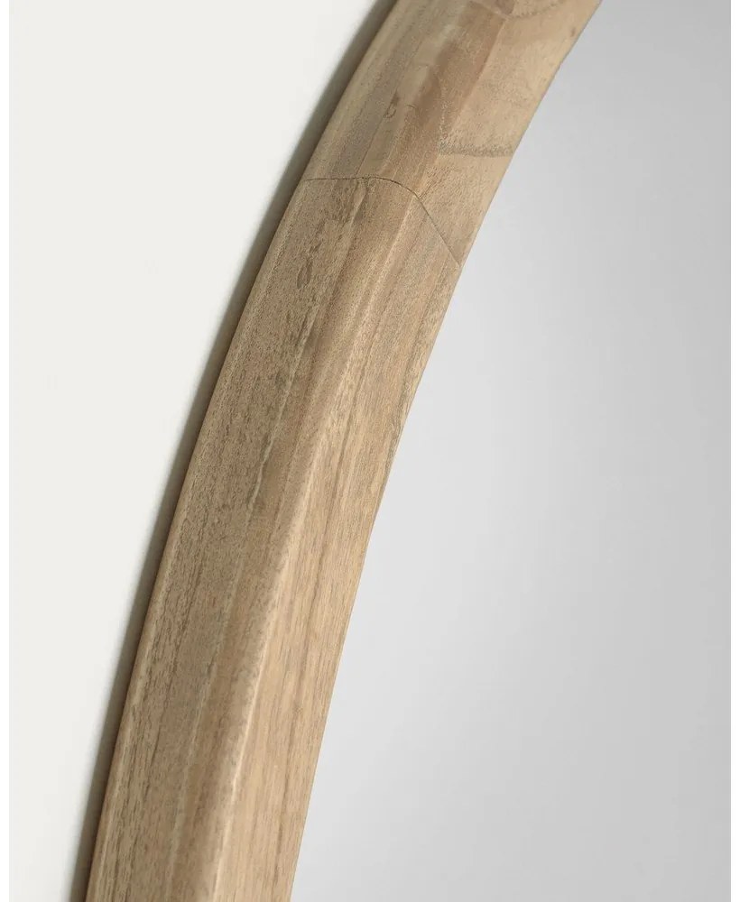Nástěnné zrcadlo s dřevěným rámem ø 80 cm Alum – Kave Home