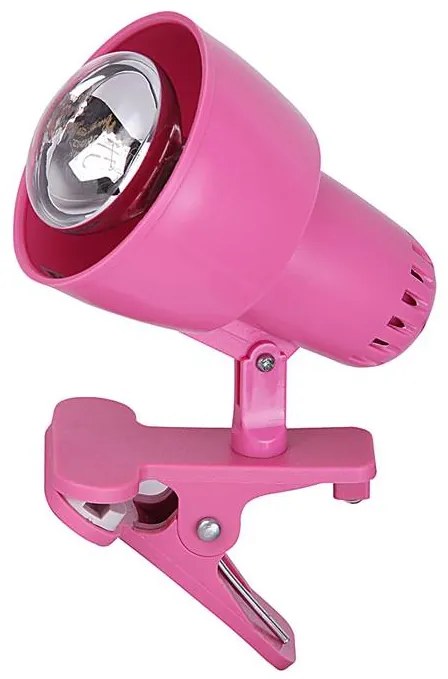 Dětská stolní lampa s klipem, růžová Rabalux CLIP 004359