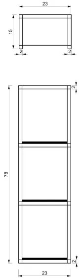 Nástěnný držák ručníků 78x23 cm černá