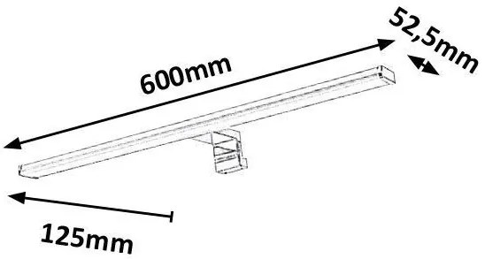 Rabalux 2115 Levon nástěnné koupelnové svítidlo 3v1 LED 600mm 12W/840lm 4000K IP44