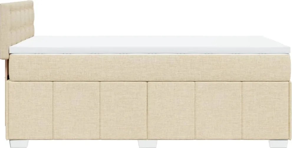Box spring postel s matrací krémová 80 x 200 cm textil 3289214