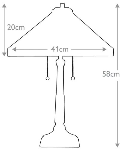 Elstead QZ-STEPHEN-TL - Stolní lampa Tiffany STEPHEN 2xE27/60W/230V