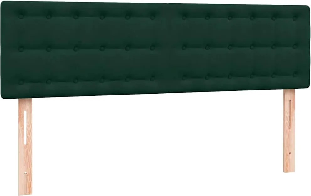 Box spring postel s matrací tmavě zelená 160x220 cm samet 3316650