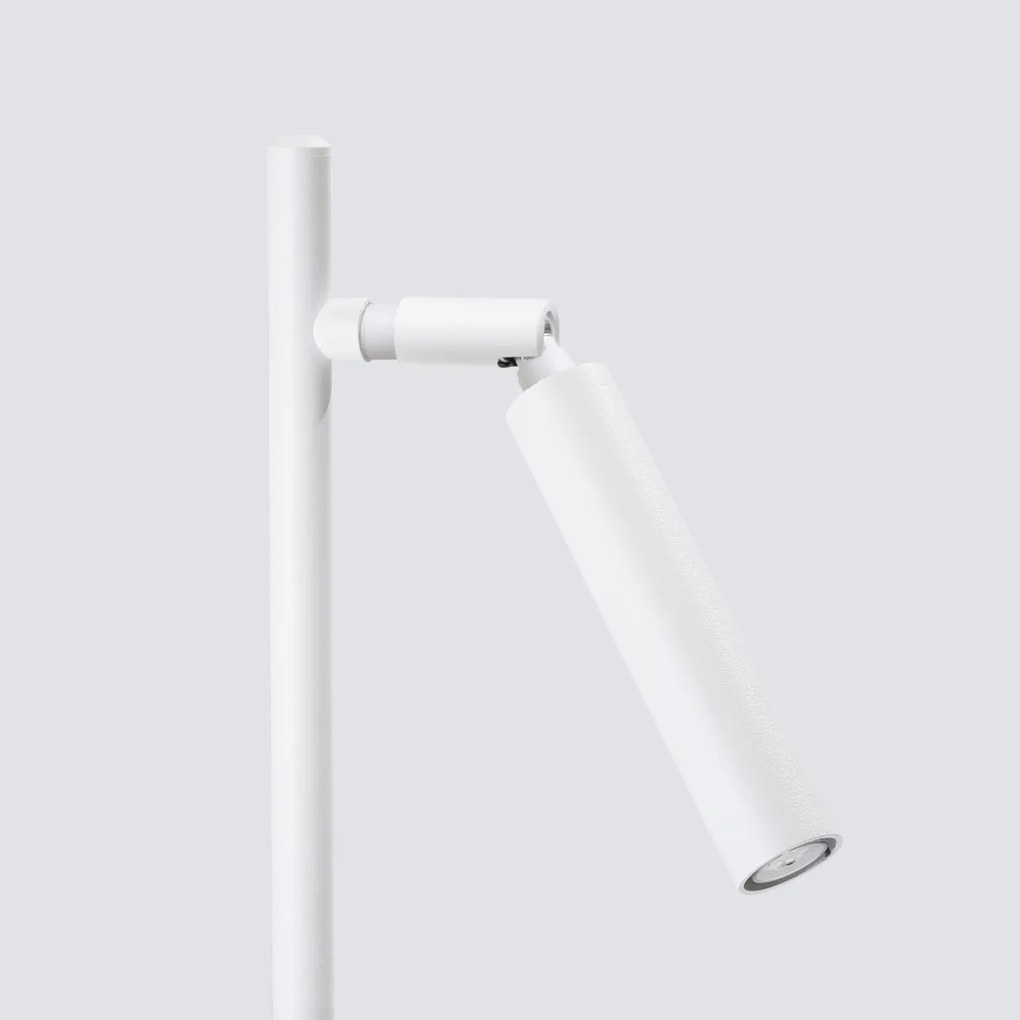 Stolní lampa Pastelo, 1x bílé kovové stínítko