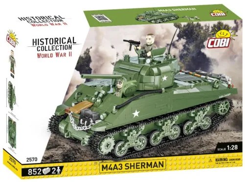 Cobi 2570 II WW M4A3 Sherman, 1:28, 852 kostek
