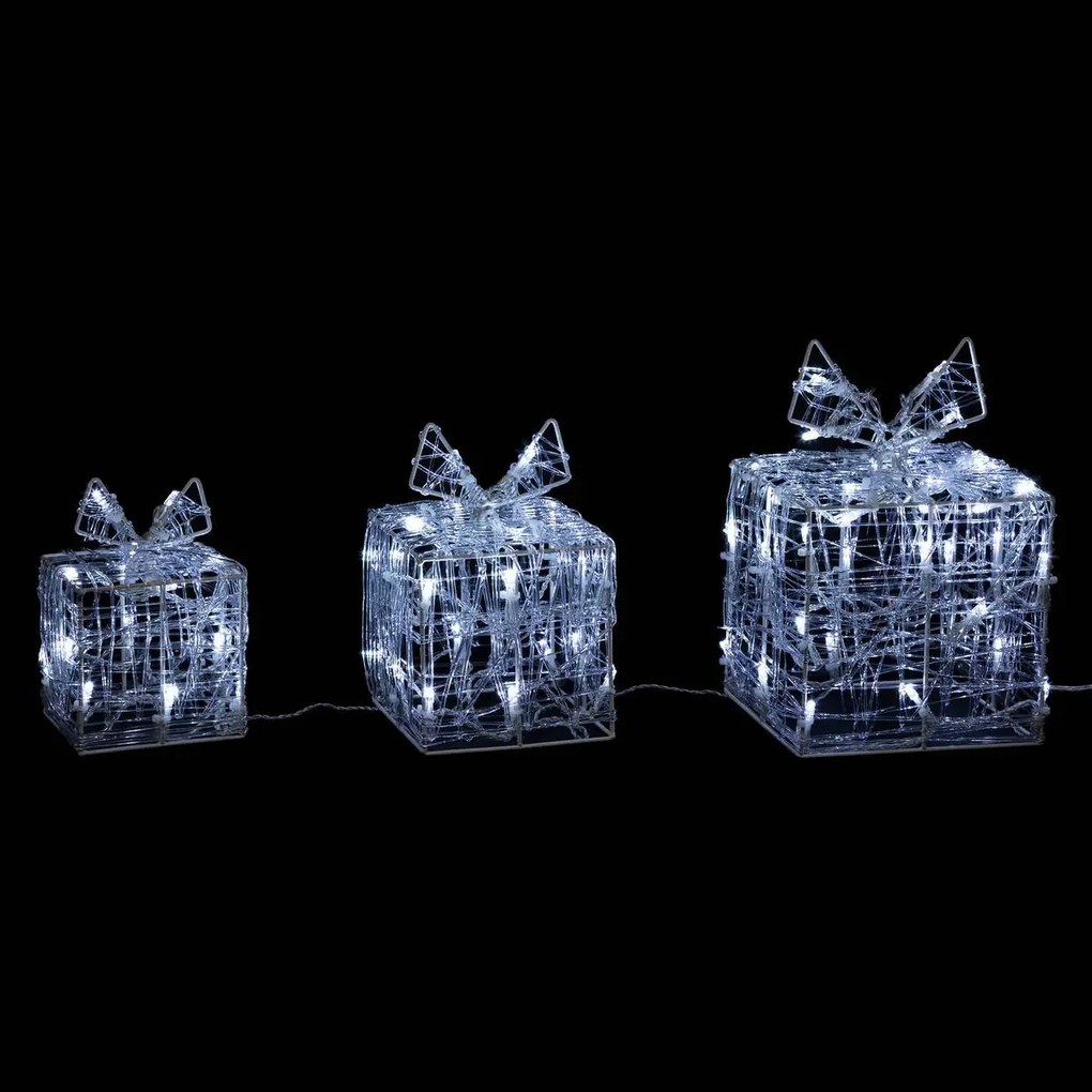 Vánoční vnější světelná dekorace, akrylátové dárky, 70 LED