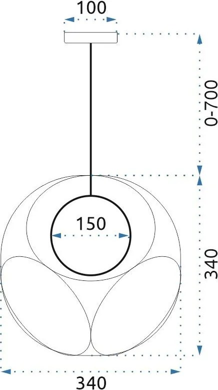 Toolight, stropní svítidlo 1xE27 APP1019-1CP, černá-bílá, OSW-07558