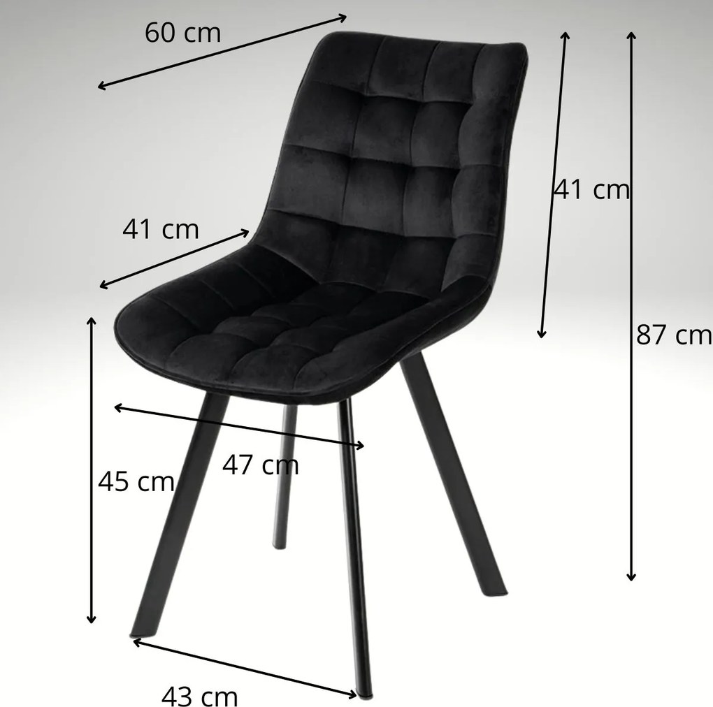 Vikio Jídelní set pro 4 osoby 160x90 cm dub noha X černá židle VJS236-4C-S
