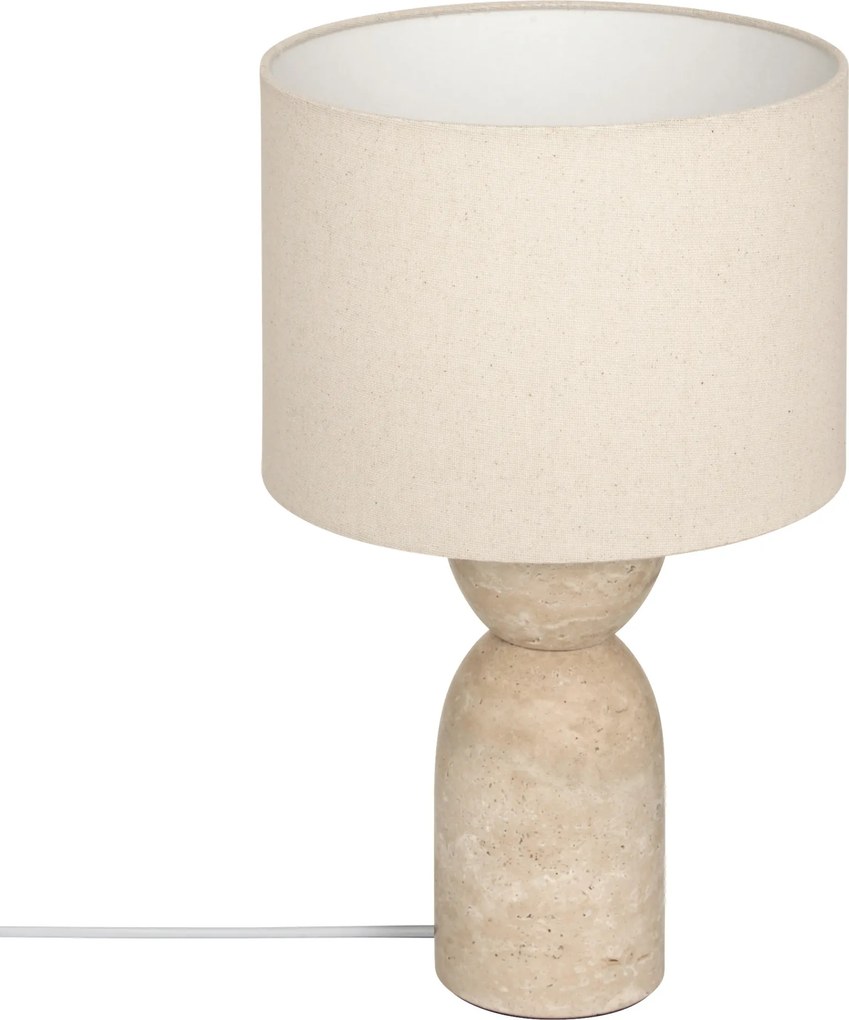 Stolní lampa s travertinovým podstavcem ERIN, Ø 28 x 47,5 cm