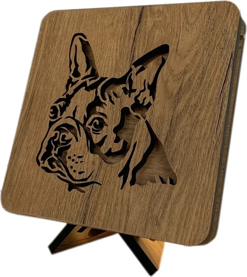 Li-Go "Buldoček" lampa 19x19 cm provedení povrchu: jedle