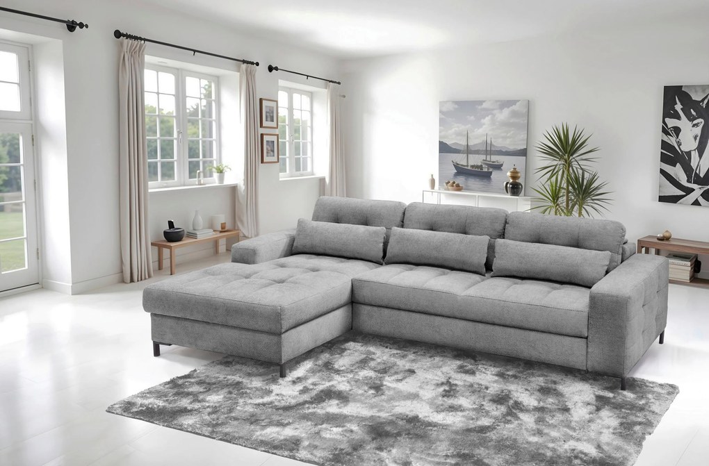 XXXLutz ROHOVÁ SEDAČKA, textil, šedá MID.YOU - Sedací soupravy - 000694007907