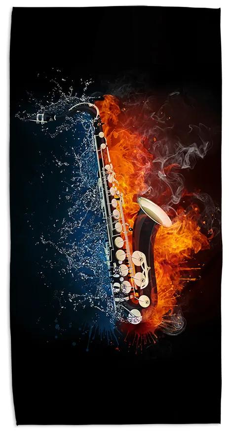 Ručník SABLO - Ohnivý saxofon 70x140 cm