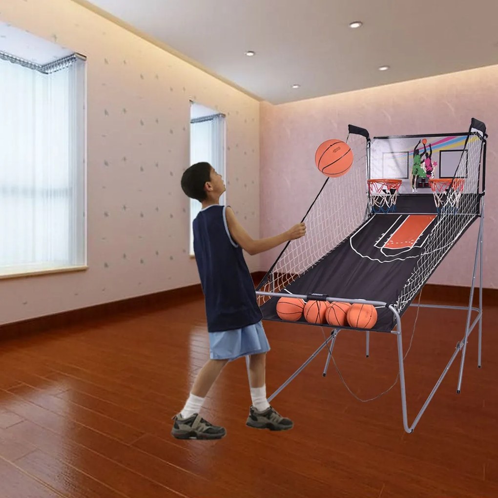 Costway Dvojhra basketbalový stroj basketbalový koš basketbalový stojan