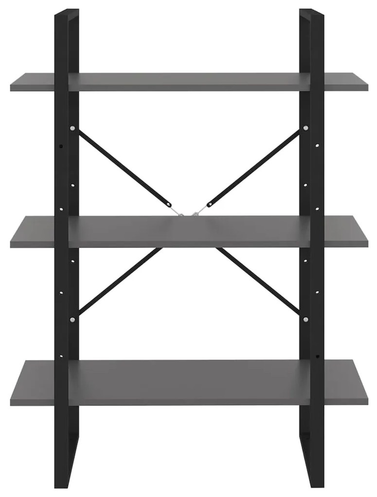 vidaXL Marketos Knihovna šedá 80 x 30 x 105 cm dřevotříska