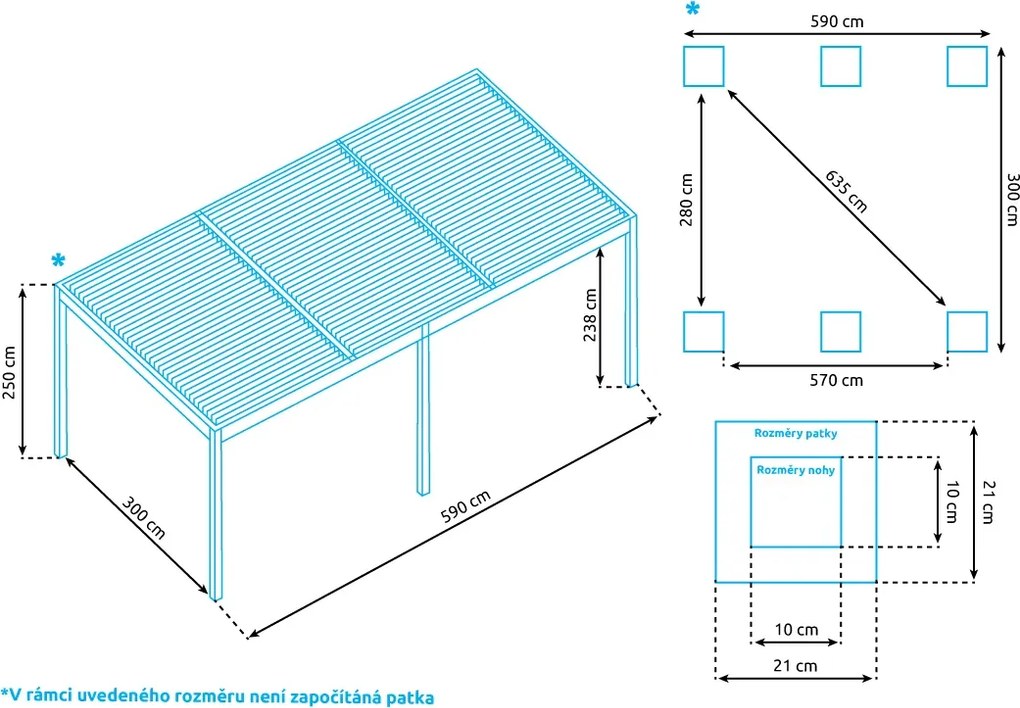 Bioklimatická pergola Marimex 3x5,9 m | 11640723