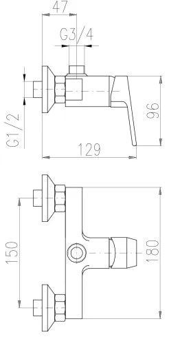 RAV Slezák CO182.5Z - Sprchová baterie COLORADO lesklá zlatá