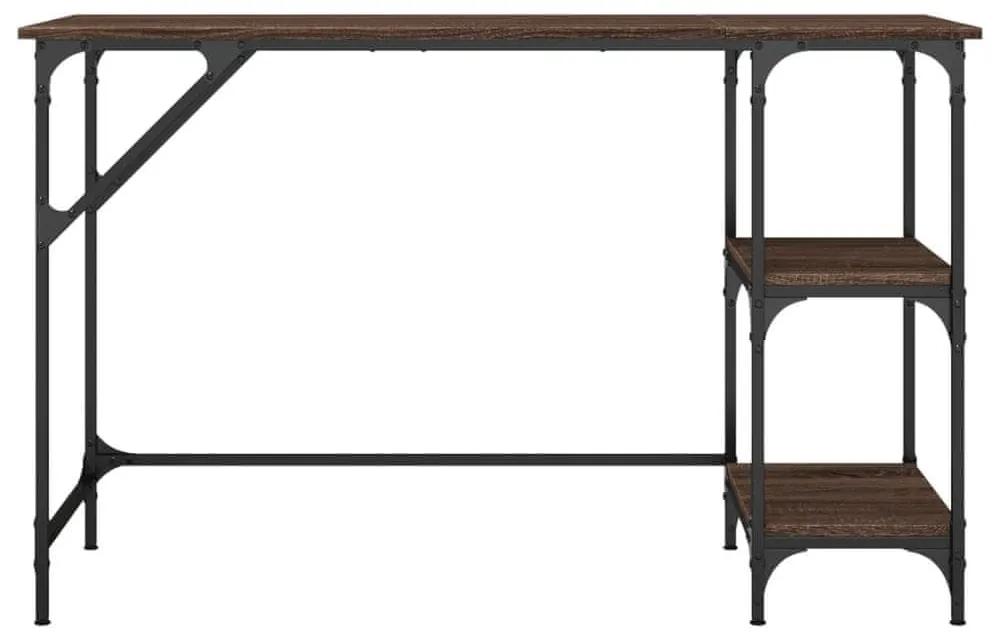 Petromila Psací stůl hnědý dub 120 x 50 x 75 cm kov a kompozitní dřevo