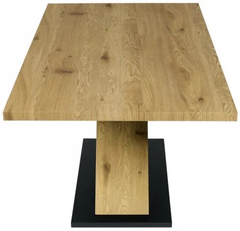 Jídelní stůl 160x90 x76 dub černá kovová podstava AT-3018 OAK