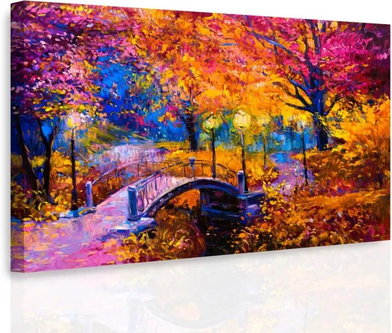 Obraz - Most v barevné krajině (90x60 cm) - InSmile ®