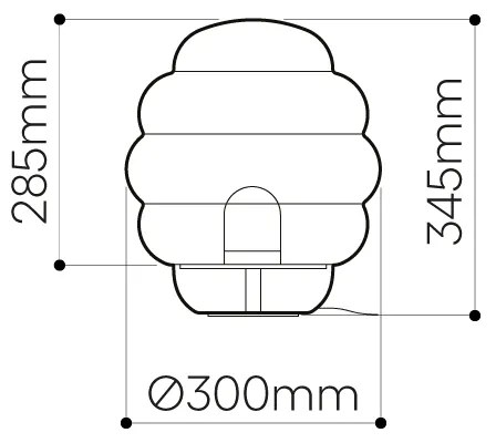 Bomma Blimp skleněná podlahová/stolní lampa Barva: Jantarová, Velikost: Velké, Ø 600 mm