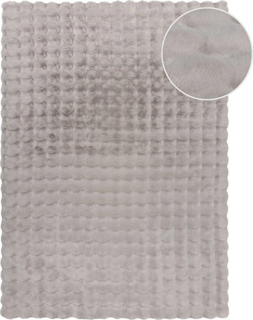 Flair Rugs, Kusový koberec Waffle Faux Fur Grey, 180x290, šedá, ložnice