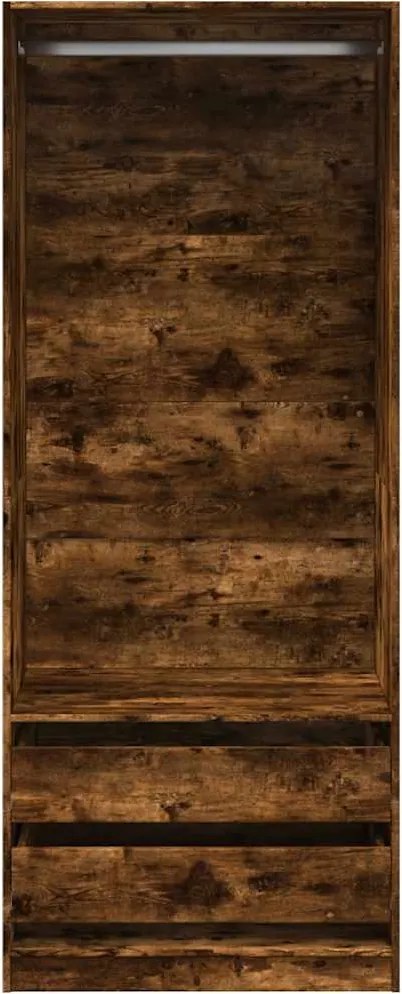 Šatní skříň kouřový dub 80 x 50 x 200 cm kompozitní dřevo 3307751