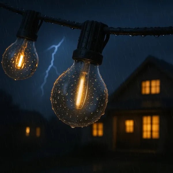 Brilagi - LED Venkovní dekorační řetěz GIRLANDA 10xE12 8m černá IP44 teplá bílá