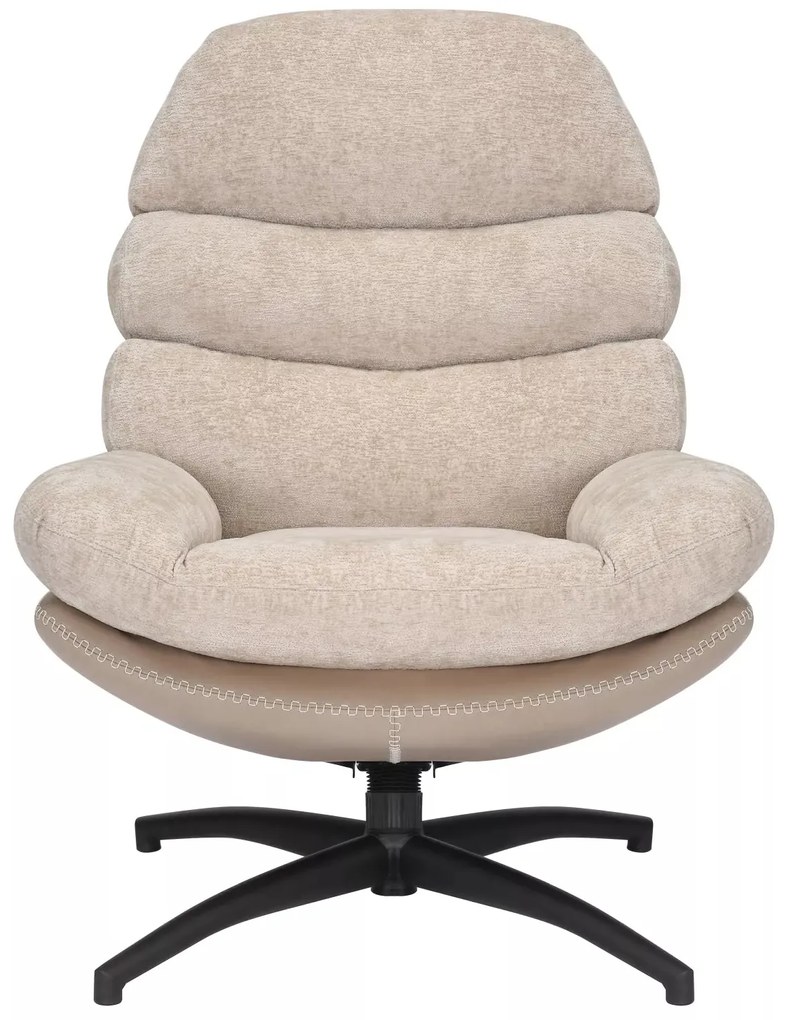 Otočné designové lounge křeslo GISELLE béžové