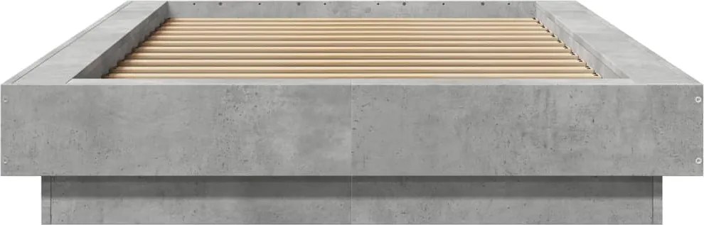 Rám postele s LED osvětlením betonově šedý 100x200 cm kompozit 3281115