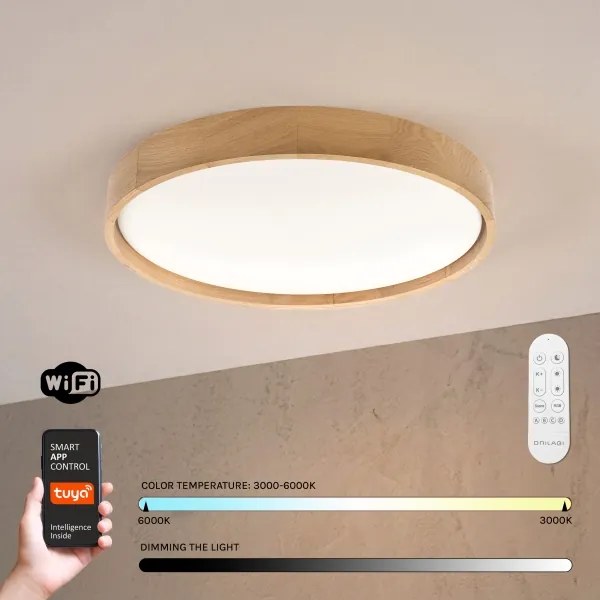 Brilagi - LED Stm stropní svítidlo MANAROLA SMART LED/36W/230V pr. 51 cm + DO