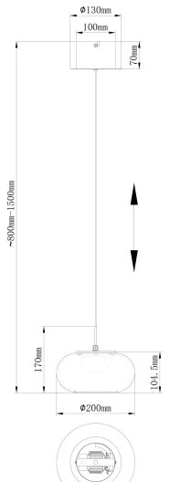 Globo 15744H - LED Lustr na lanku QUINTARA LED/6W/230V černá