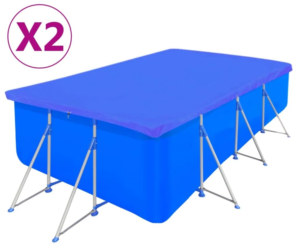 Krycí plachty na bazén 2 ks PE obdélníkové 90 g/m² 540 x 270 cm 3082805