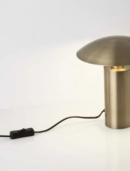 LED mosazně-zlatá stolní lampa Karpos