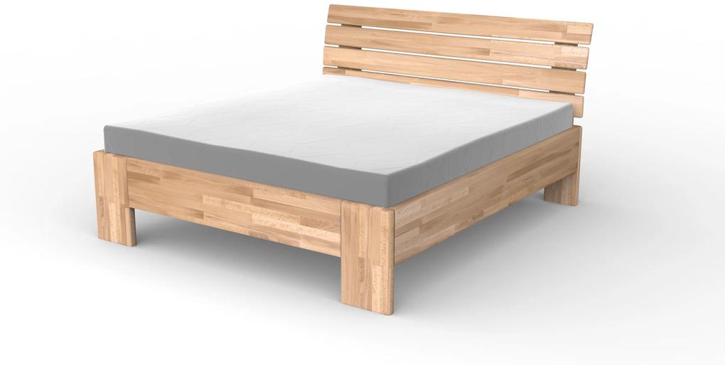 Masivní postel MADRID - Solwo Design Dřevo a odstín oleje: BUK Cink - Olej odstín BO102, Rozměr spací plochy: 240x200