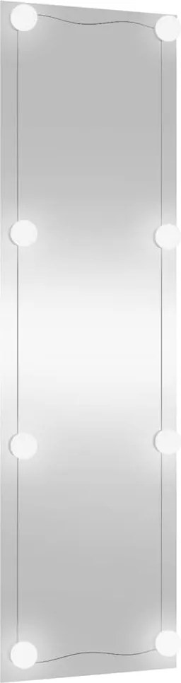 Nástěnné zrcadlo s LED osvětlením 30 x 100 cm sklo obdélníkové 3189151