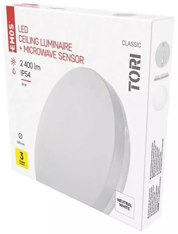 Emos lighting LED přisazené svítidlo TORI, ø 330 mm, 24W, s čidlem