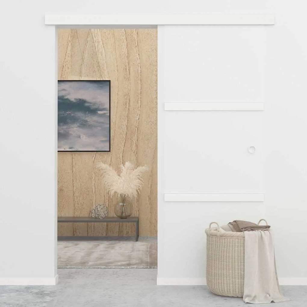 Posuvné dveře s měkkými zarážkami ESG sklo a hliník 76 x 205 cm 288055