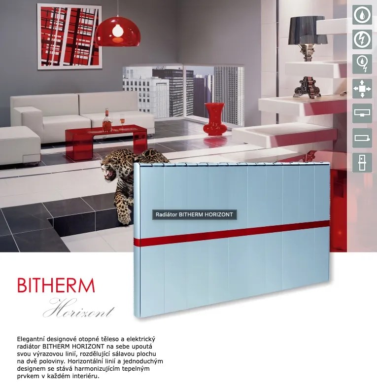 ELVL Bitherm otopné těleso Horizont 2025 x 500 mm teplovodní provedení ELVL0812