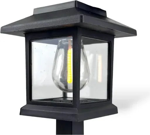 Solární LED sloupková lampa - Sunlight A6109 - 38 cm - sada 2 ks