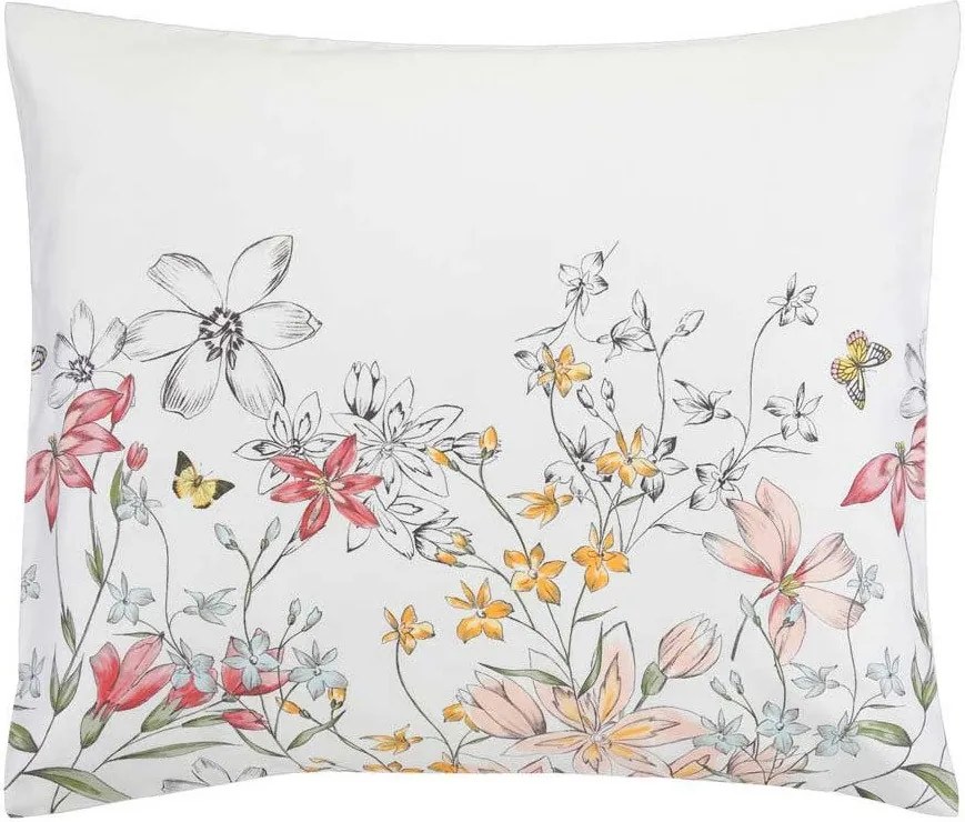 Esprit Bavlněné povlečení na polštář, saténový povlak na polštář, dekorativní povlak na polštář, povlak na polštář s květinami, květinový design