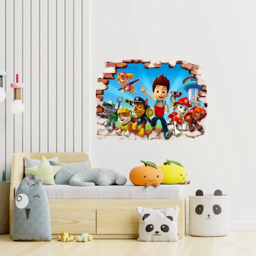 Samolepka na zeď "PAW patrol 4" Velikost: 80x60cm