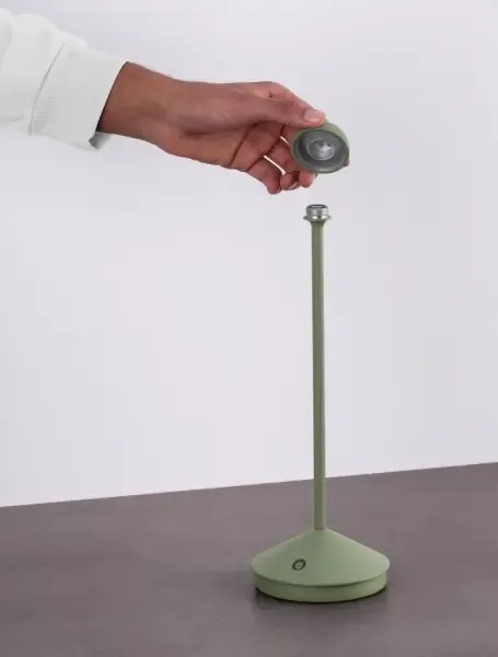 Venkovní stolní lampa Lumo zelená