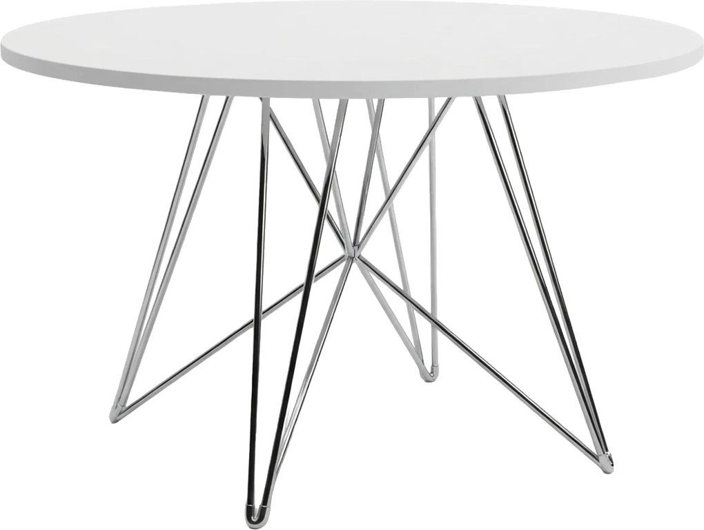 Výprodej Magis designové jídelní stoly XZ3 Round - deska MDF bílá/ podnož chromová