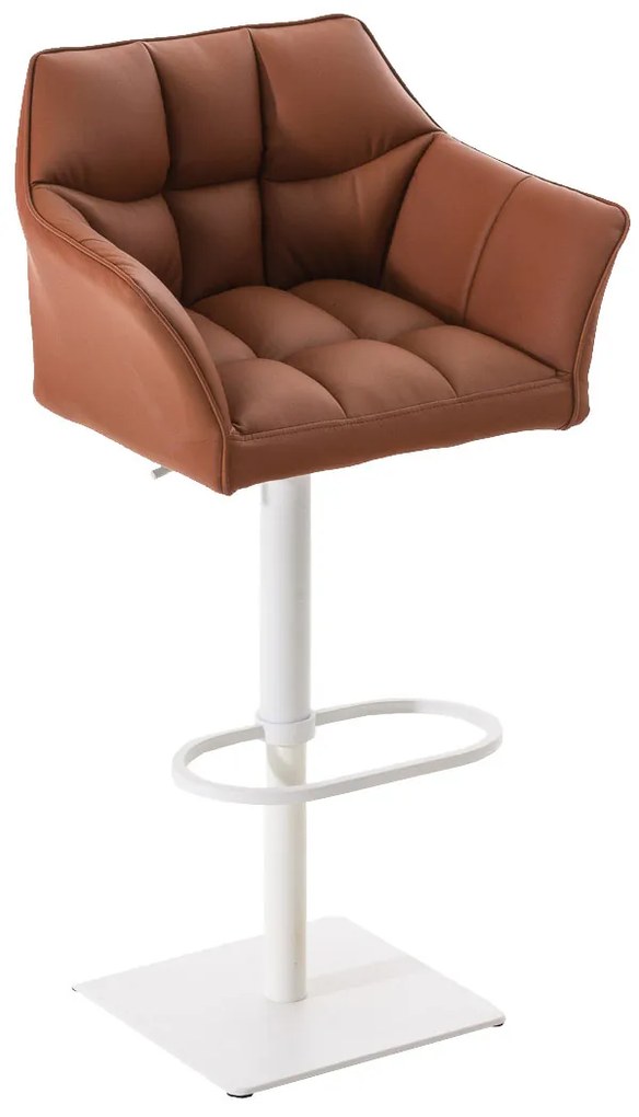 Barová židle Damas W1~ koženka, bílý rám