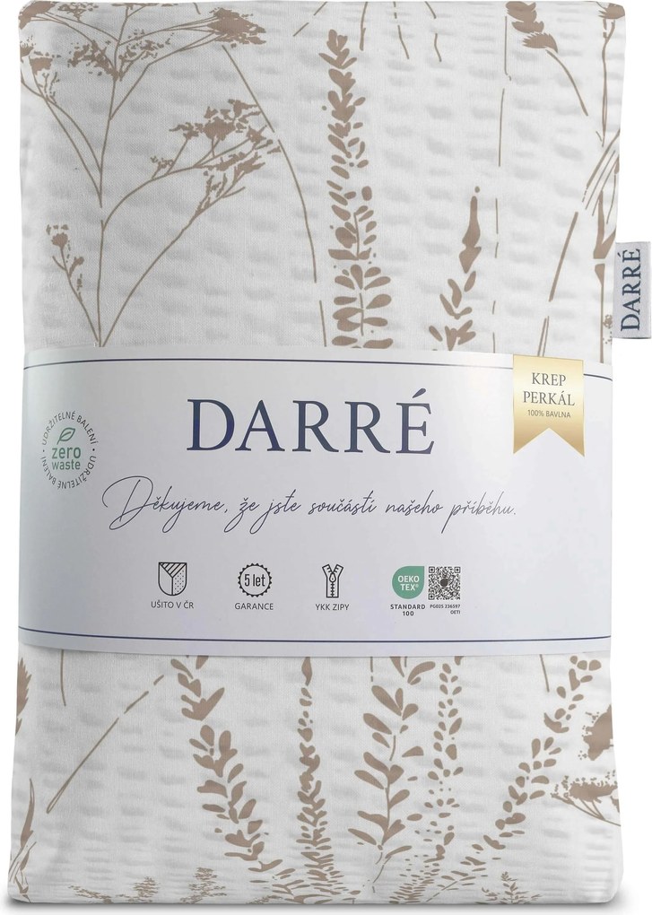Krepové prodloužené povlečení Divoké traviny - duo Velikost: 140 x 220 + 70 x 90