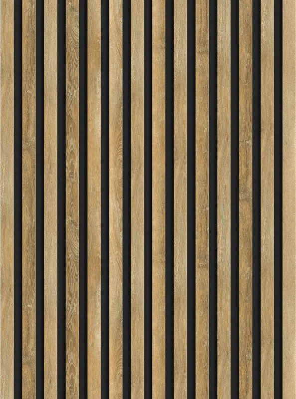 Mexen Lam-F, akustické stěnové lamely 275 × 31,5 cm, filc 6 mm, dub medový, S105-275317-2812-066