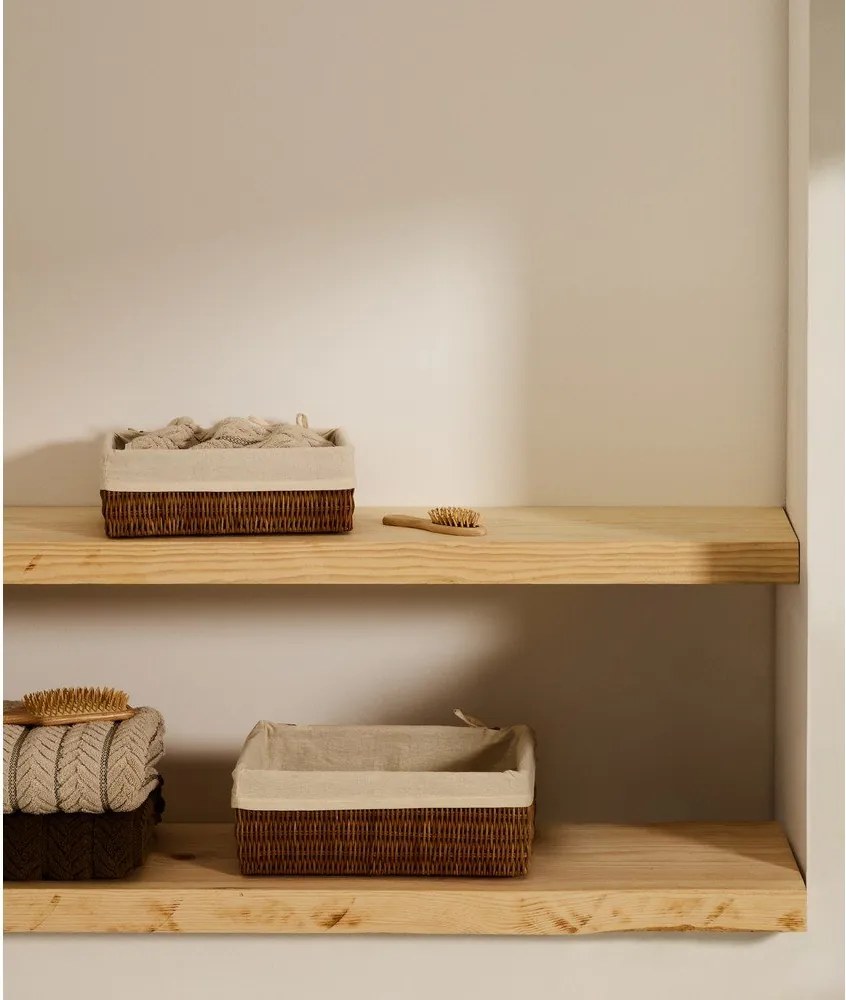 Ratanové košíky v sadě 2 ks 28x20x10 cm Indali – Kave Home